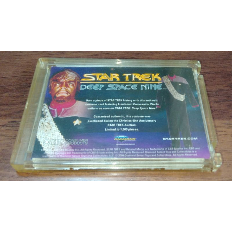 Limited Edition STAR TREK Deep Space Nine Costume Card Lieutenant ...