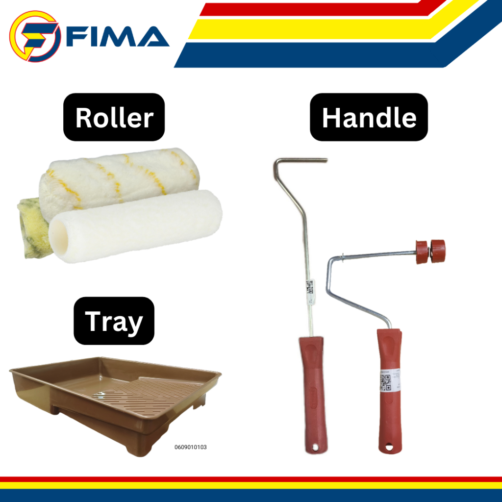 Budget Set of Paint Tools Roller Epoxy Wall Interior & Exterior Paint ...