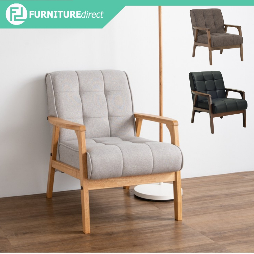 Furniture Direct HIACE SOMERSET 1 seater wooden sofa set / sofa kayu ...