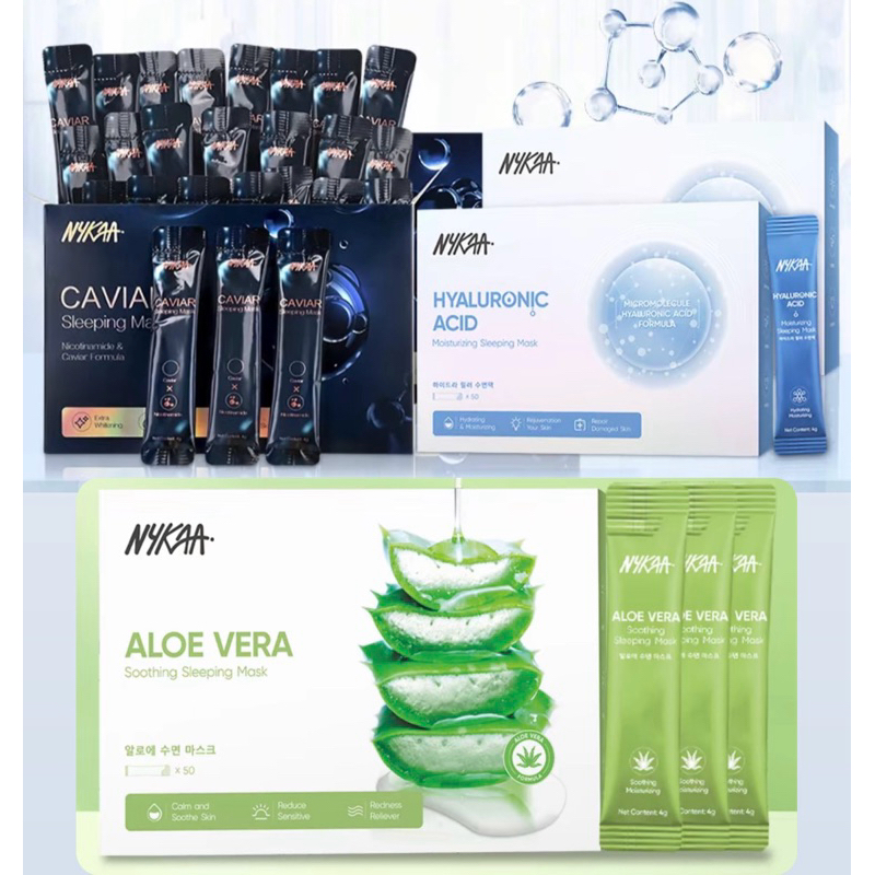 [per sachet] hyaluronic | caviar | aloe vera | Nykaa Sleeping Collagen ...