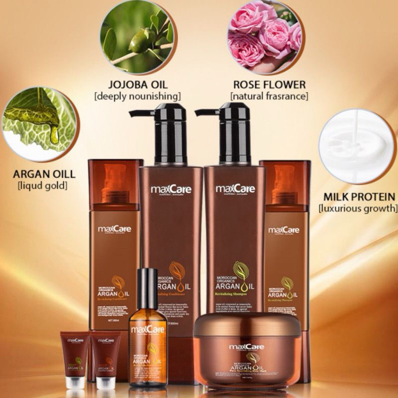Maxcare Argan Oil Revitalizing Shampoo/Conditioner (800ml) | Shopee ...
