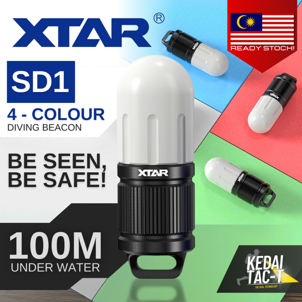 XTAR SD1 - RGBW 4-Colour Mini Dive Beacon - ORIGINAL - Ready Stock in MALAYSIA from KEDAI TAC-T ...