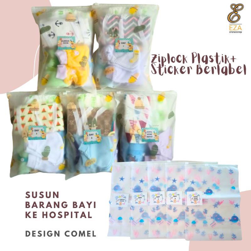 Ziplock Plastik + Sticker Hospital (1 SET 5 HELAI) Mudah Susun Barang ...
