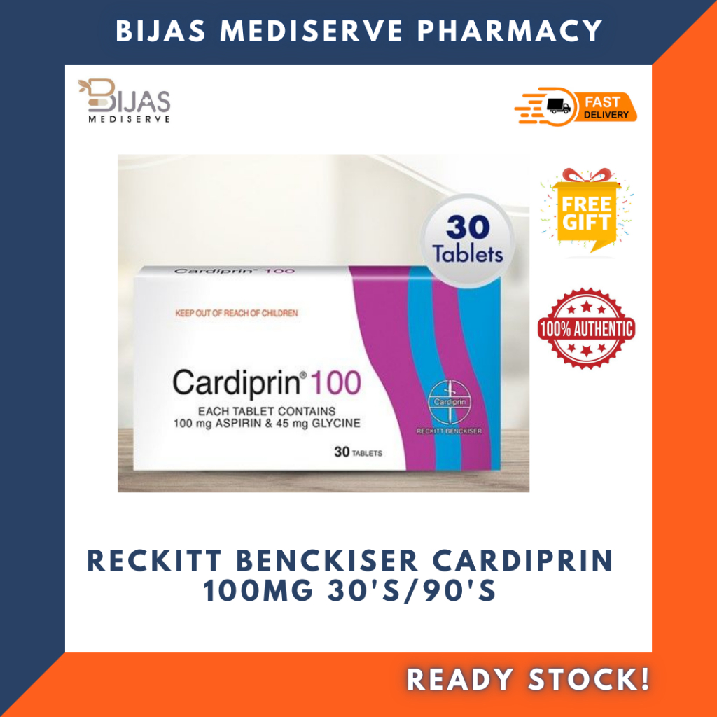 CARDIPRIN 100MG (ASPIRIN) 30'S X 3 (EXP:11/2024) | Shopee Malaysia