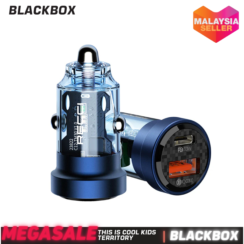 Recci RCC-N17 Journey Series PD Fast Charging Car Charger Dual Output USB A USB Type C Clear ...