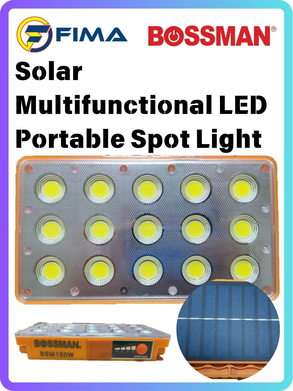 Bossman Solar Multifunctional LED Portable Spot Light | Shopee Malaysia
