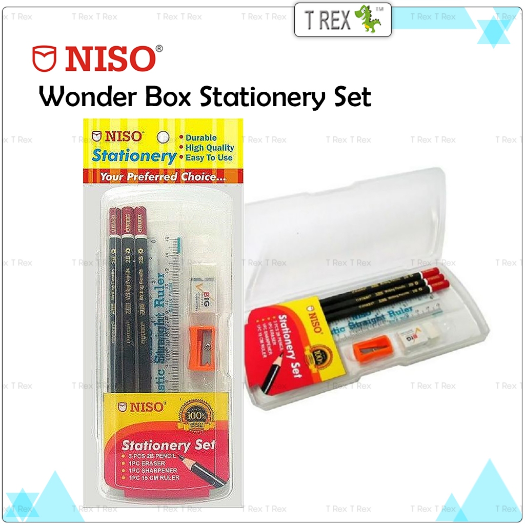 Niso Wonder Box Writing Set / Stationery Set (Pencil, Eraser, Sharpener ...