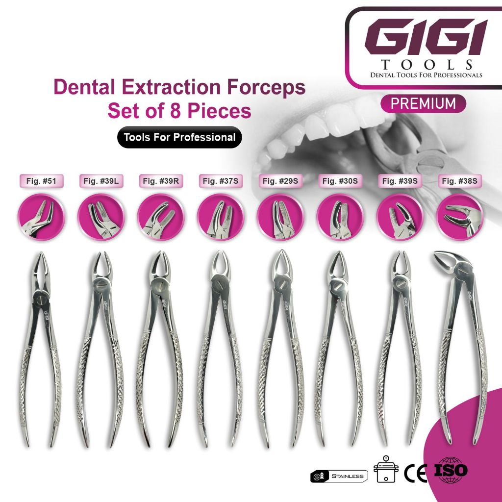GIGI Tools Premium Tooth Extracting Forceps Kids/Pedo for Professional ...