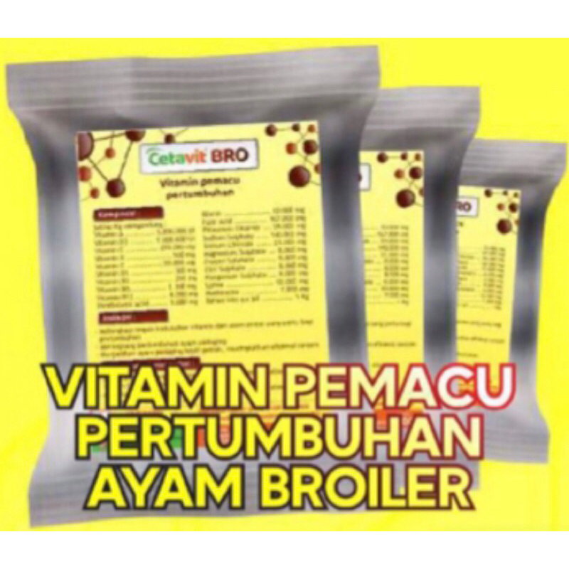 Cetavit Bro vitamin ayam pedaging repack 100g | Shopee Malaysia