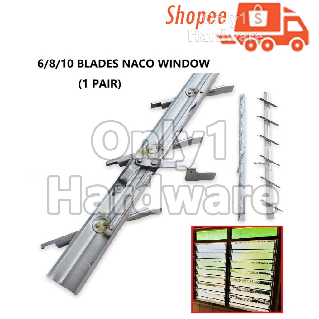 ONE PAIR KING KONG NACO BLADE SILVER WINDOW LOUVRE SINGLE DOUBLE WINDOW LOUVER BLADE SET ...