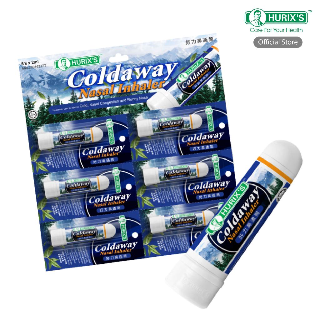 HURIX'S Coldaway Nasal Inhaler (2ml x6) | Shopee Malaysia