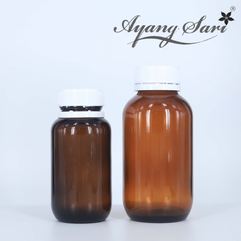 Amber Medicine Bottle with Lock Cap and Insert/药瓶/Botol Ubat 150ML ...
