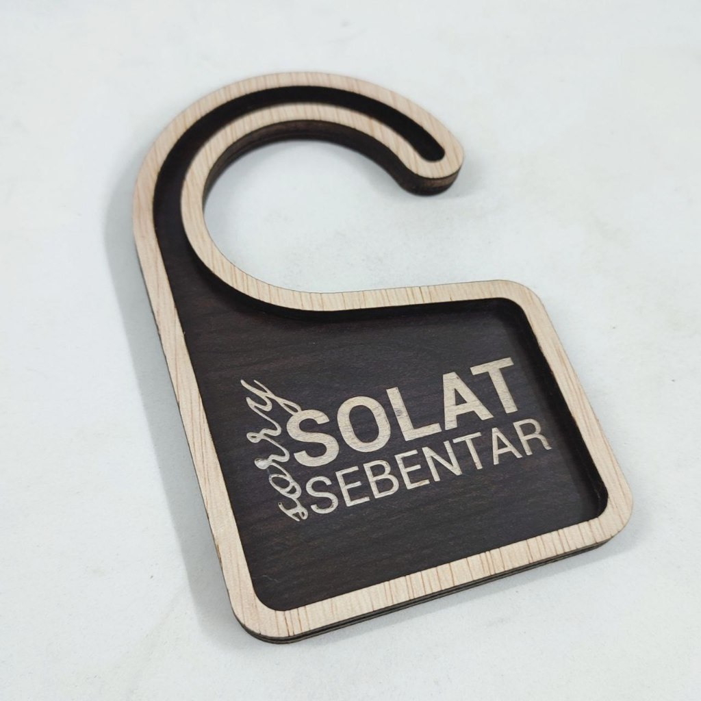 (Top Craft) Solat Sebentar Prayer Sign Home Hotel Office Door Hanger ...