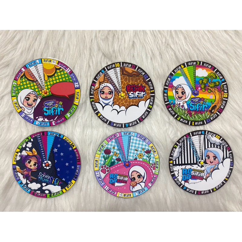 Roda Sifir/ Bijak Sifir/ Hafal Sifir / Saya Suka Sifir (Paper Glossy ...
