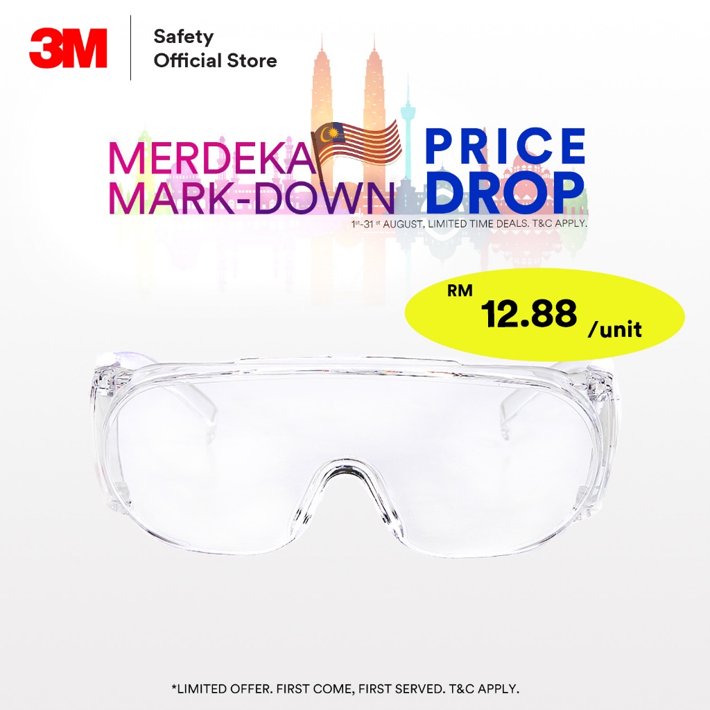 3M™ 1611 Safety Eyewear/Over Spectacle/Visitor Specs - Clear ...