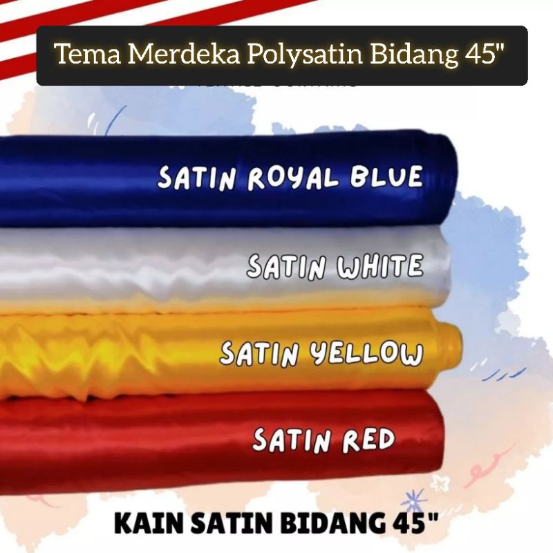🇲🇾(KAIN PASANG TEMA MERDEKA)🇲🇾 JERSEY INTERLOCK/PONGEE/POLYSATIN Kain ...