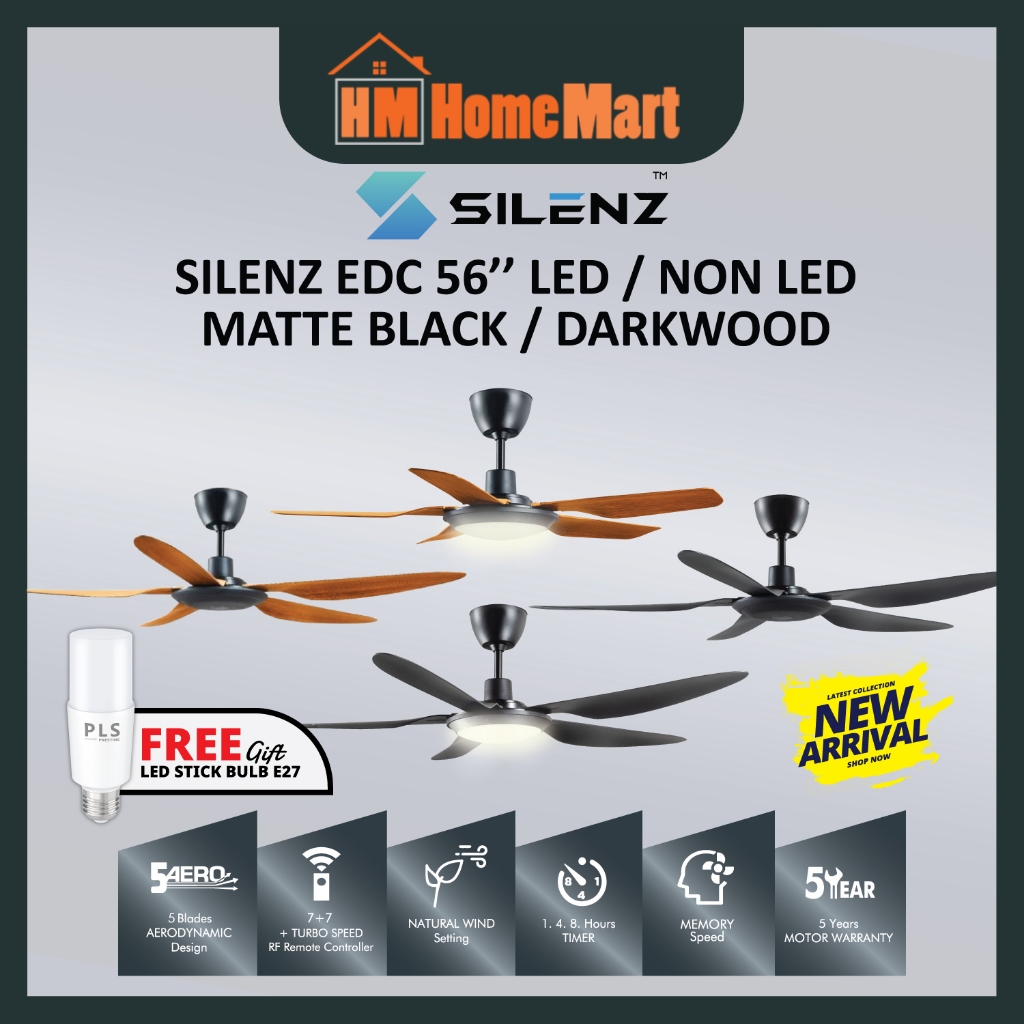 (FREE GIFT) DEKA SILENZ LED 3 Colour / Non LED 56 Inches DC Remote ...