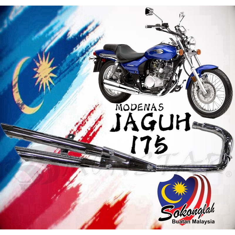 MODENAS JAGUH 175 COBRA TWIN EXHAUST DOUBLE BOX EJM MUFFLER CUSTOM ...