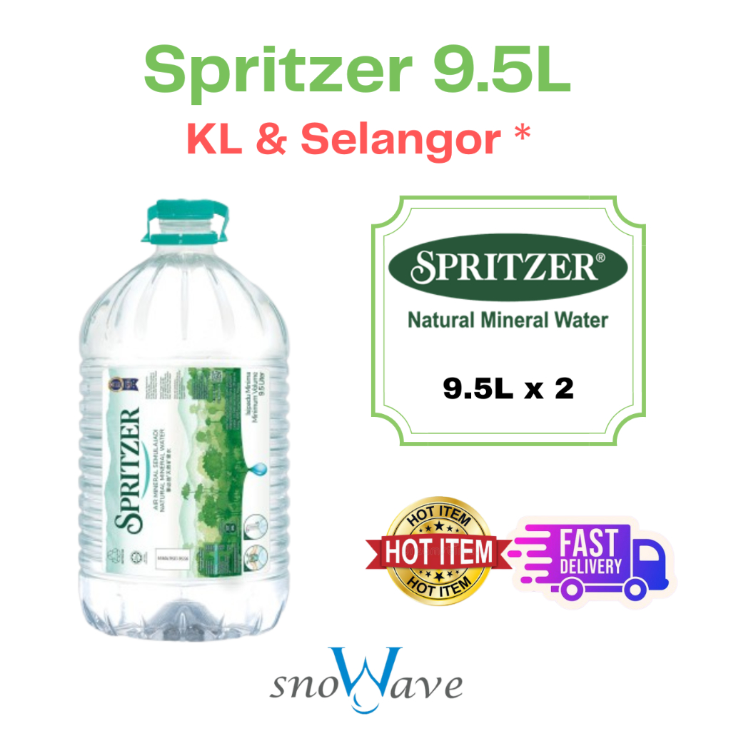 Spritzer Natural Mineral Water 9.5L 3-4 Ctn (Kotak) | Shopee Malaysia