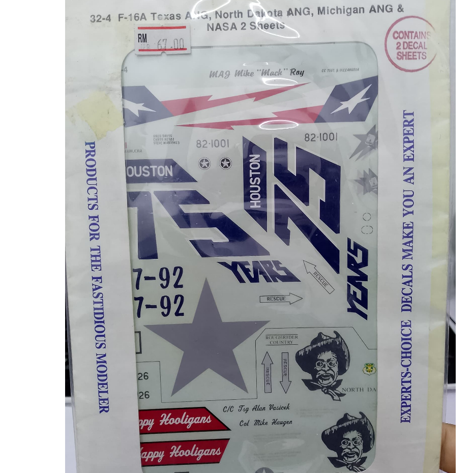 BMF decal 1/32 F-16A Texas ANG,North Dakota ANG,Michigan ANG & Nasa 2 ...