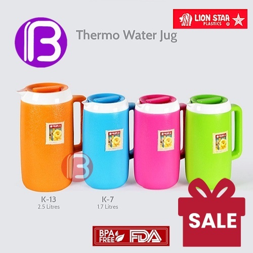【BOSS & Bos's】Lion Star Thermo Water Jug 1.7L/2.5L Thermos Flask Hot Cold Thermo Jag Air Tahan ...