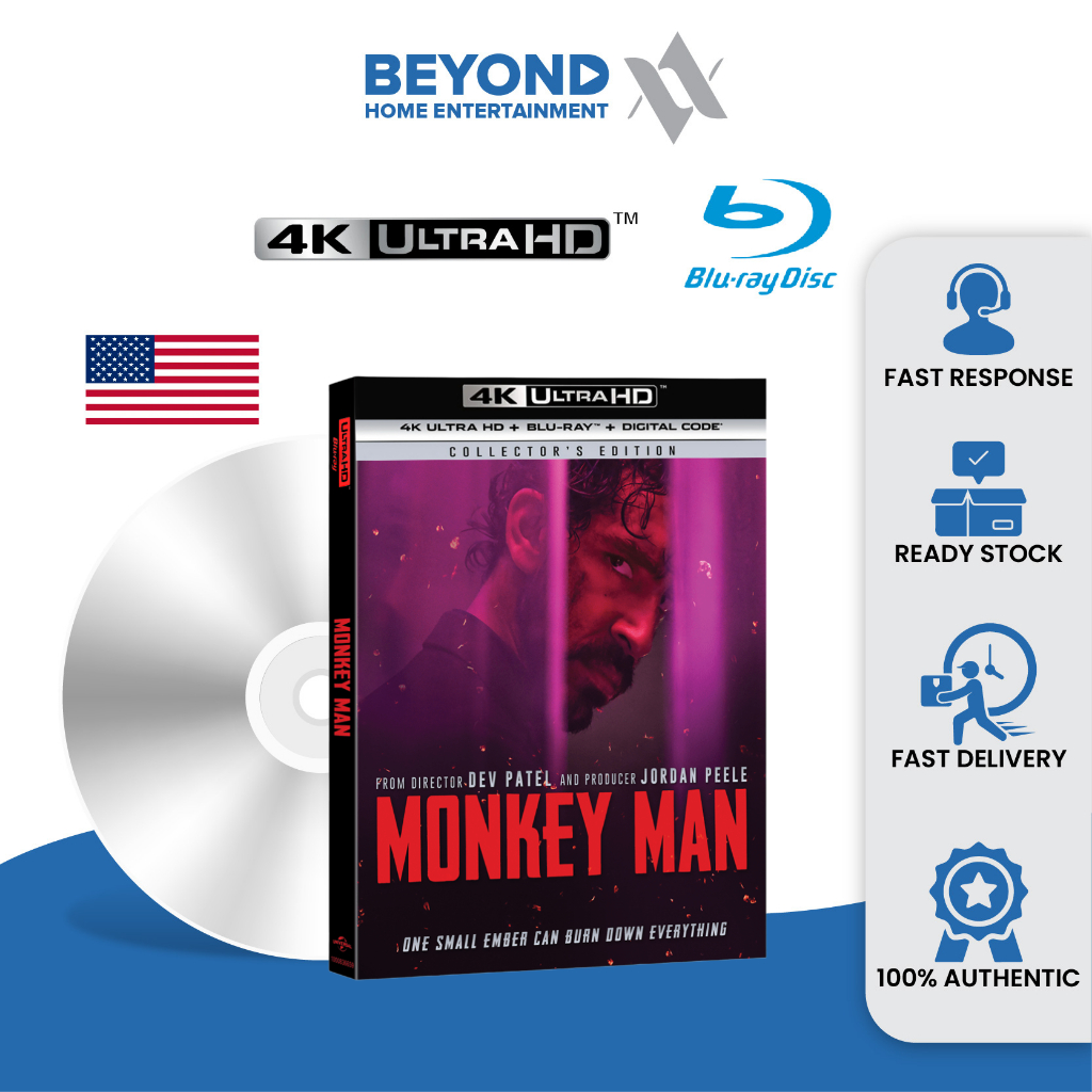 Monkey Man [4K Ultra HD + Bluray] | Shopee Malaysia