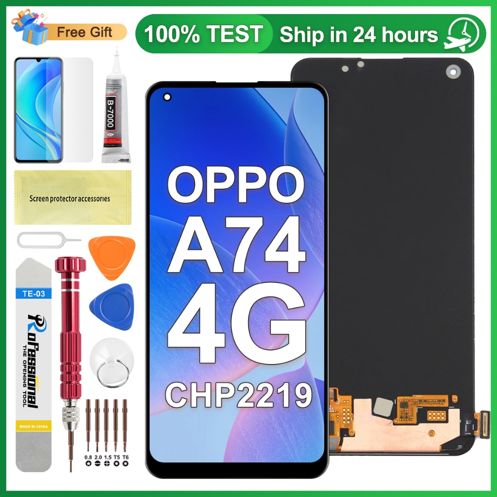 TFT LCD OPPO A74 4G CHP2219/F19/F19 PRO Frame Display Touchscreen Digitizer Replacement ...