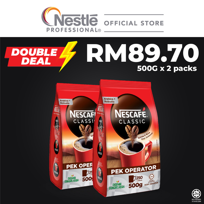 PROMO - NESCAFE CLASSIC Pack Kopi Segera - 500g x2 (Twin Pack) | Shopee Malaysia