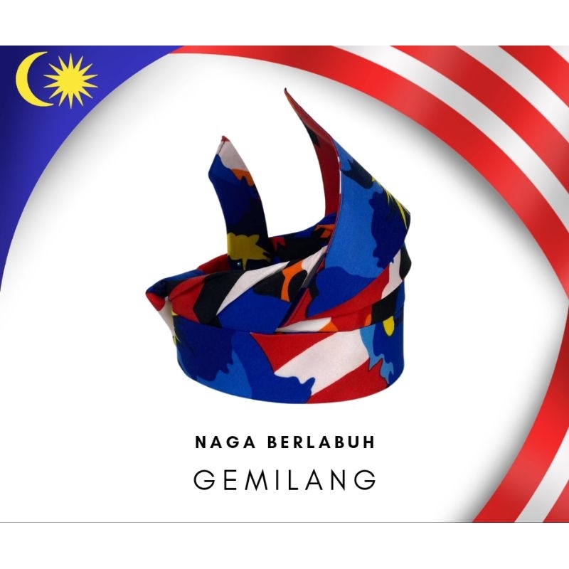 Tanjak Naga Berlabuh Merdeka - Tengkolok Dewasa / Kanak-kanak ikatan ...