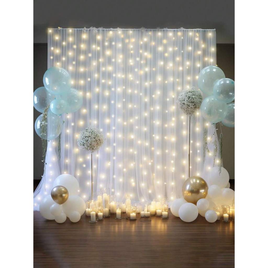 1 piece white 3M tulle backdrop, transparent backdrop suitable for ...