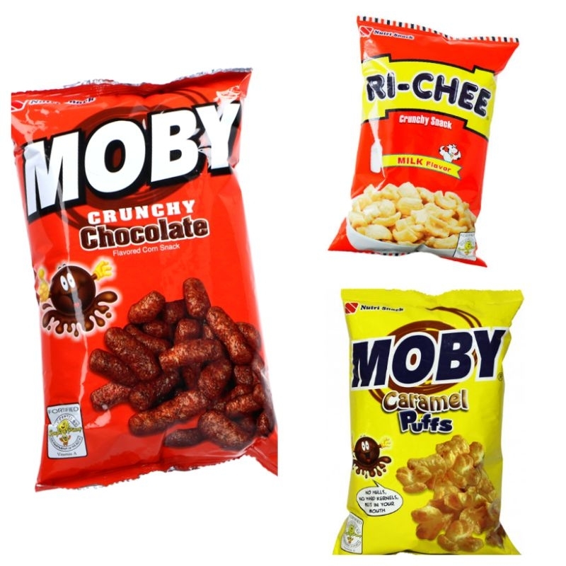 MOBY crunchy puffs Caramel / Chocolate / RI - CHEE milk flavor | Shopee ...