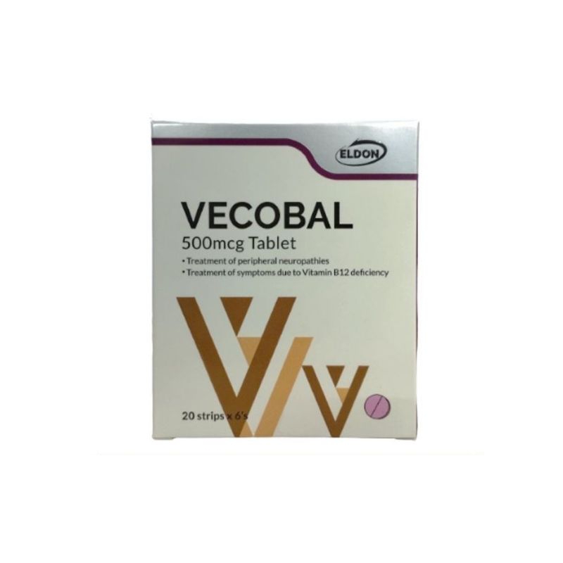 Eldon Vecobal 500mcg 6 Tablets x 20 strips [1 BOX] EXP:04/2027 ...
