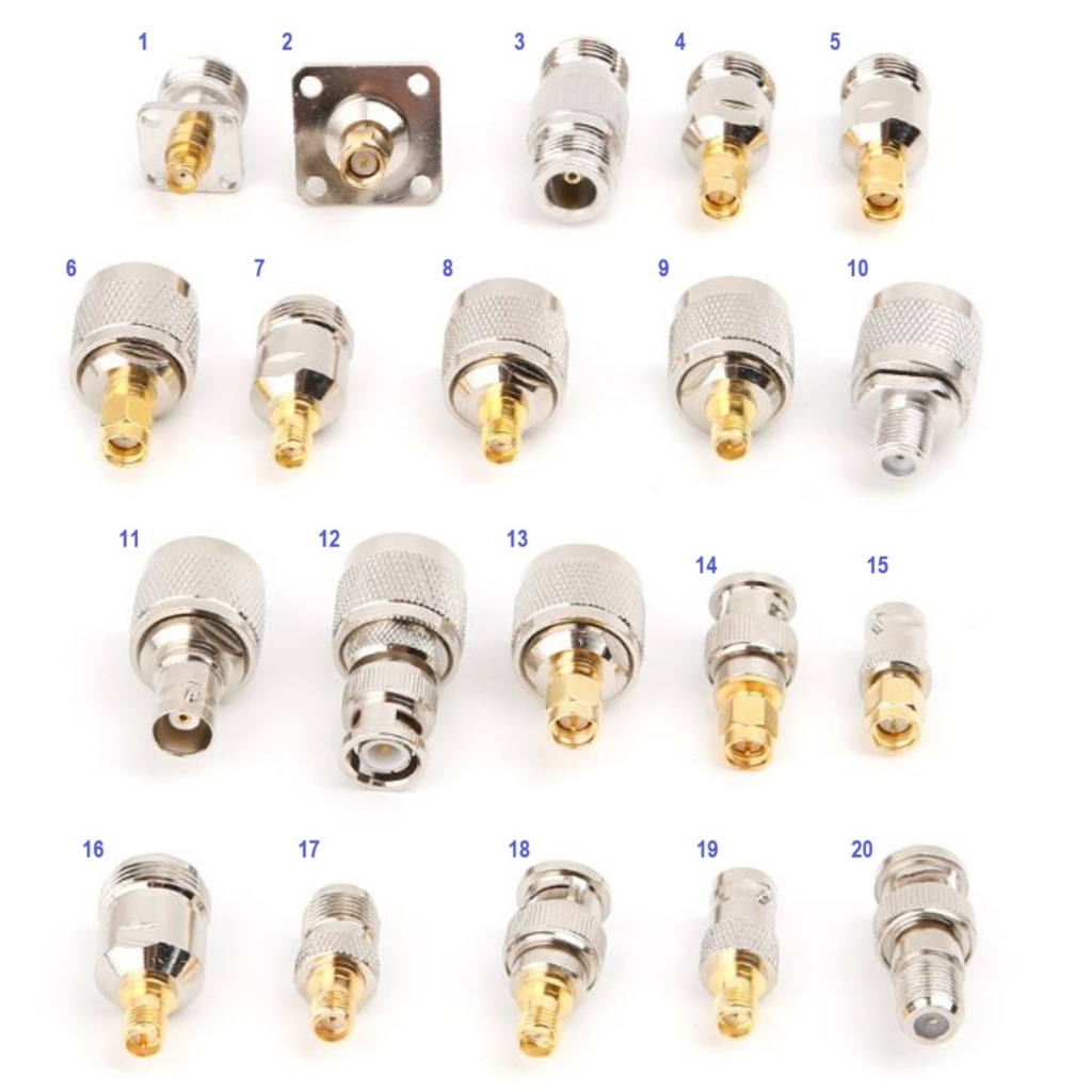 Different Types N F Type BNC TNC to SMA N Connector Adapter Coaxial ...