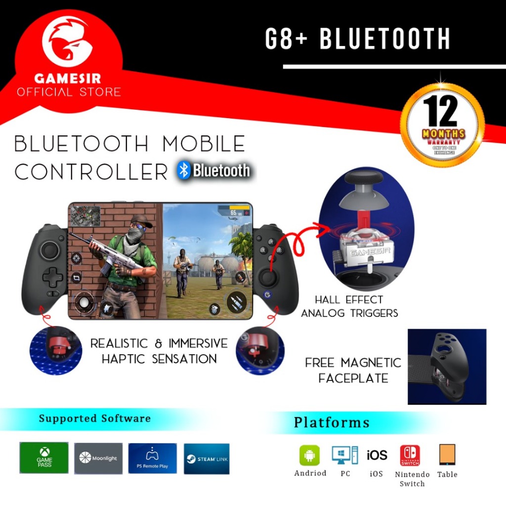Gamesir G8 + Plus Galileo Bluetooth Mobile Gaming Controller for Nintendo Switch PC IOS Android ...