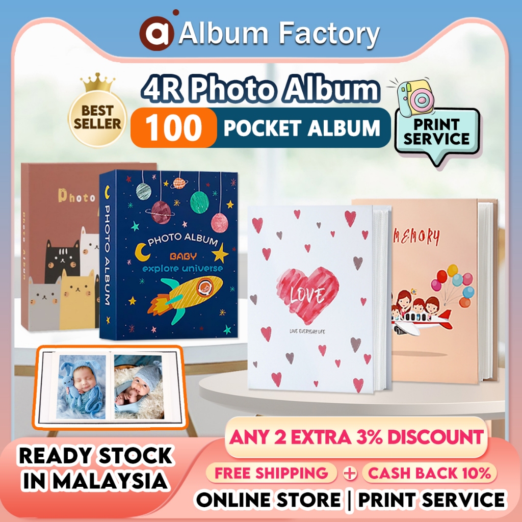 Photo Album 4R Insert Type 100pcs | Album Gambar 4R | Album 4R ( READY ...
