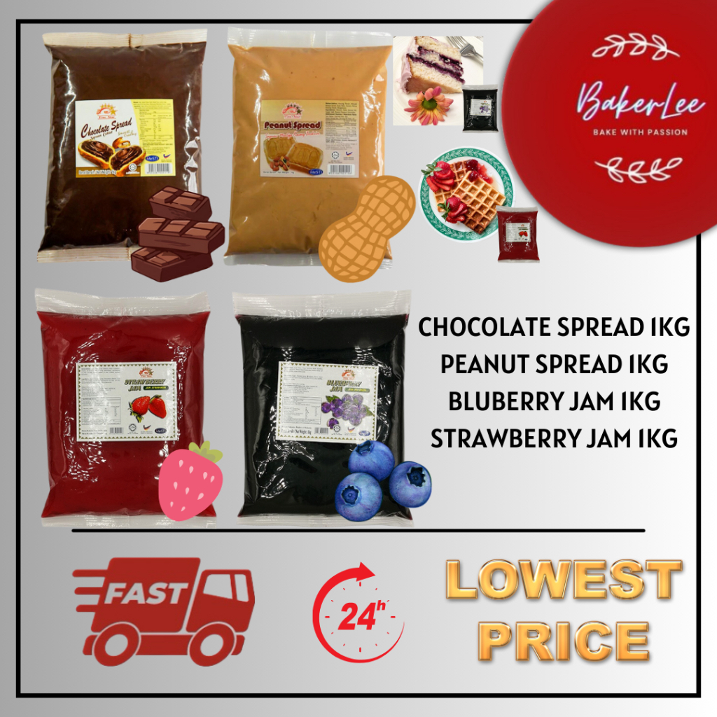 FIVE STAR CHOCOLATE / PEANUT SPREAD 1KG / BINTANG LIMA STRAWBERRY JEM ...