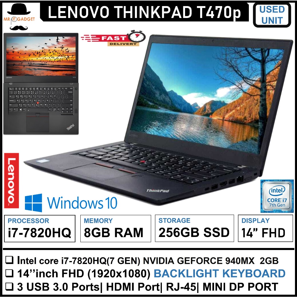 Lenovo Thinkpad T470/T470p/T470s Core i7/i5 -(6th/7th/8th Gen) 14"Inch ...