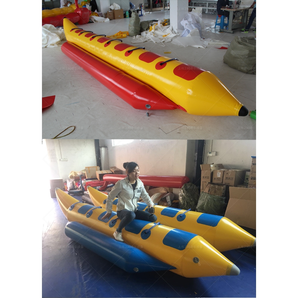 Customized single-row and double-row banana boat water inflatable boat ...
