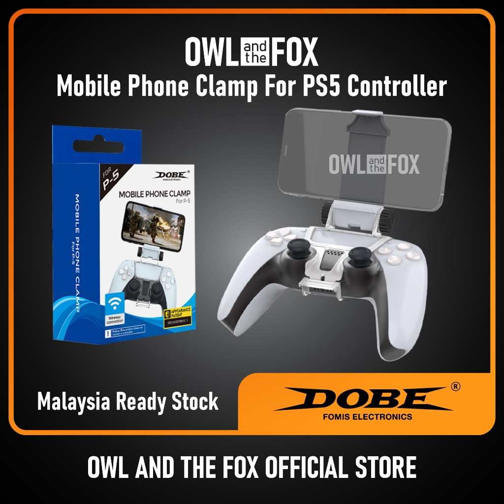DOBE PS5 Controller DualSense Smart Phone Clamp Clip Holder Grip Mount Stand TP5-0527 TP5-0527B ...
