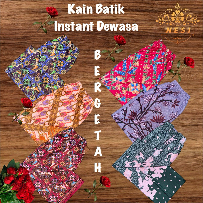 Kain Batik Instant / Kain Sarong Batik Bergetah / Kain Berpantang ...