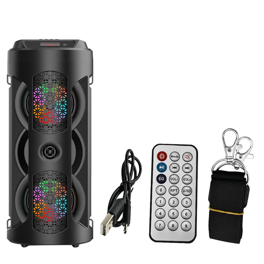 🔥SUPER BASS PORTABLE WIRELESS BLUETOOTH SPEAKER SIZE MODEL ZQS-4243 4 ...