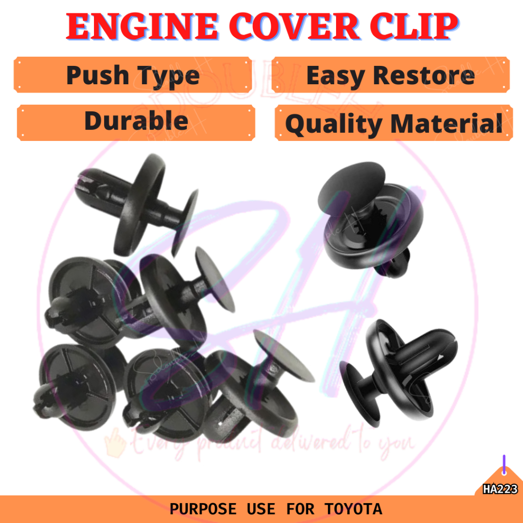 10PCS HA223 Toyota Klip Kereta Vios Camry Altis Bumper Engine Under ...