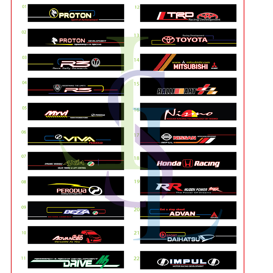 Front Windscreen Windshield Window Sticker Honda Toyota proton perodua ...