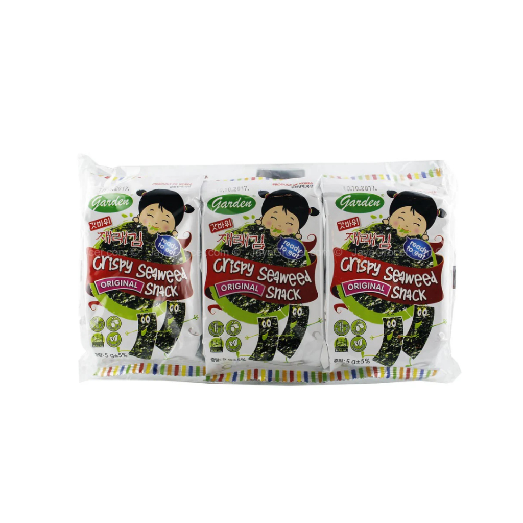 Garden Crispy Seaweed Original Snack 5g x 3 packet | Shopee Malaysia