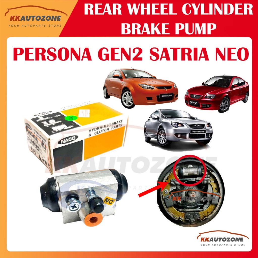 Naco Proton Persona GEN2 Satria Neo Rear Wheel Cylinder Brake Pump R-3/ ...