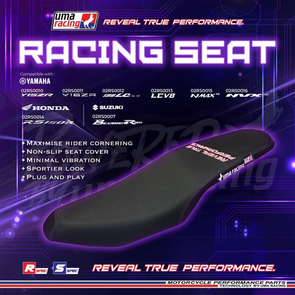 UMA RACING SEAT Y15 Y16 LC135 V2-V7 LC135 V8 NVX V2 NMAX V2 RS150 RSX ...