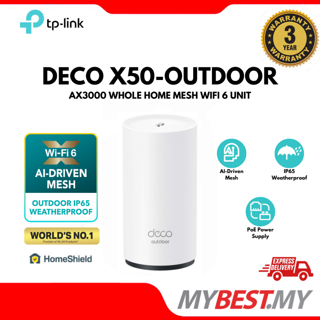 TP-Link Deco X50 Outdoor WiFi 6 AX3000 Outdoor Mesh WiFi Wireless ...