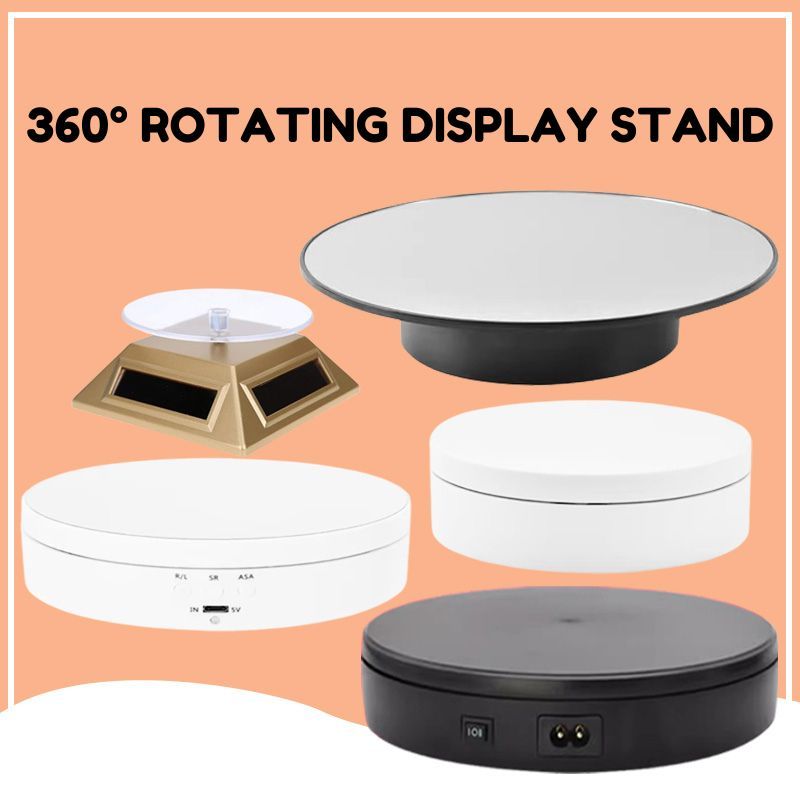 【Ready Stock】Rotating Display Stand Product Stand 360 Turnable Electric ...
