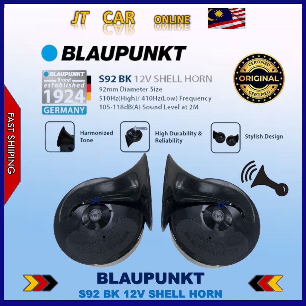 Original Blaupunkt S92 BM Horn 12V 2pc Super Loud horn motorcycle , Car ...