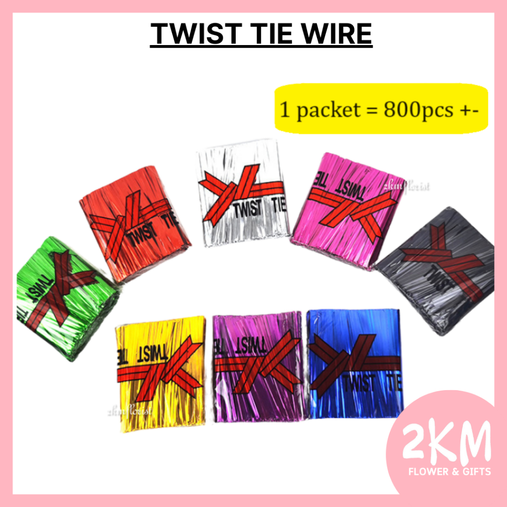 (800PCS) TWIST TIE Metallic Bread Wire Foil | Shopee Malaysia